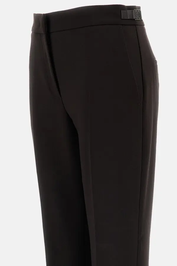 Max Mara Slim-fit Stretch Double Wool Canvas Trousers