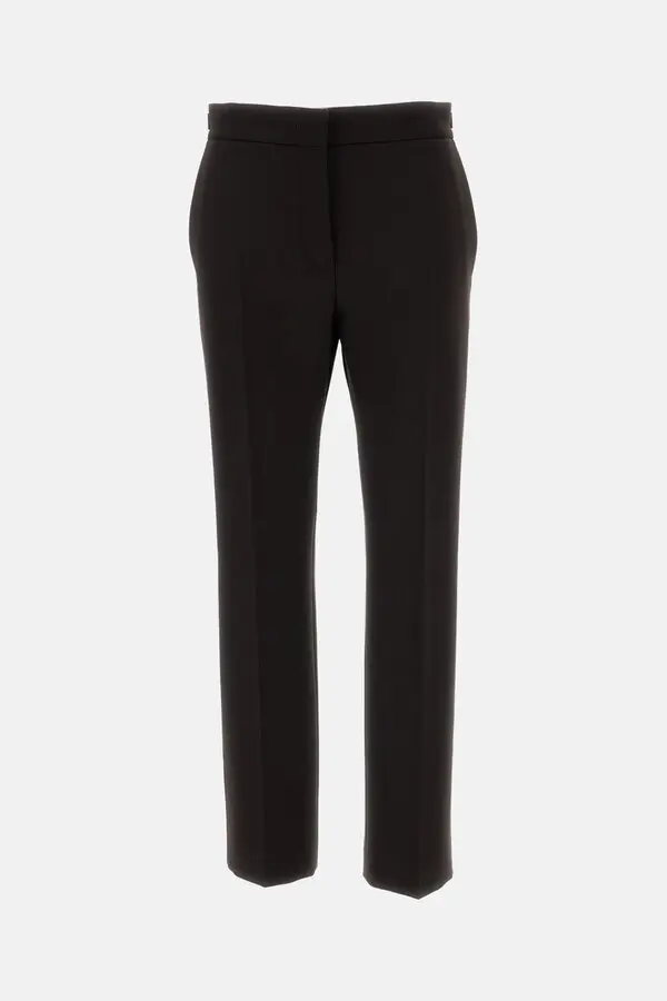 Max Mara Slim-fit Stretch Double Wool Canvas Trousers - Multicolor