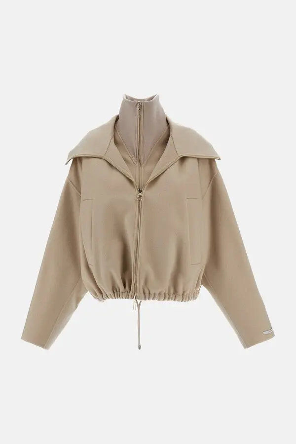 Sportmax Wool Bomber Jacket With Removable Bib - Multicolor