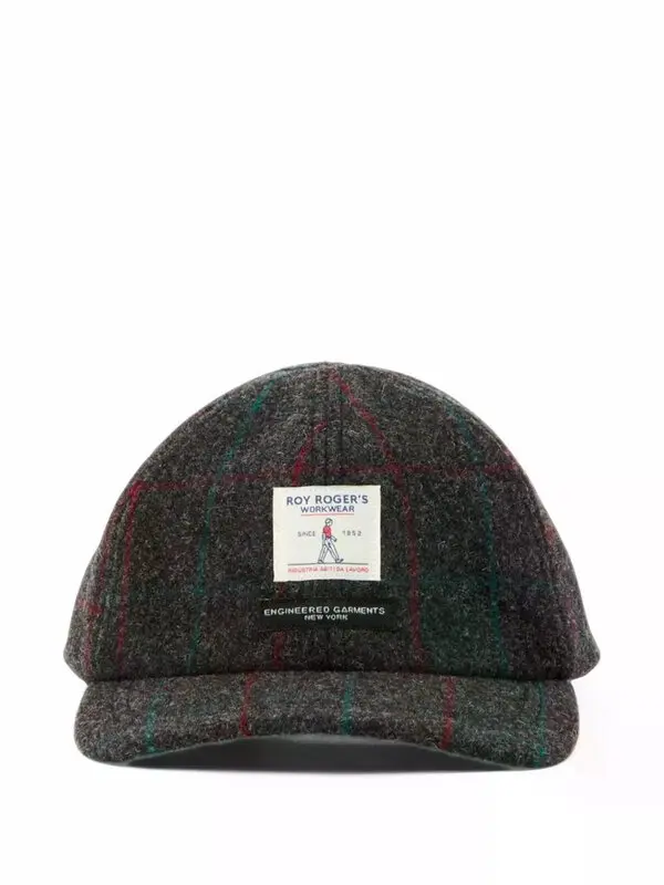Engineered Garments Check-pattern Wool Cap - Brown