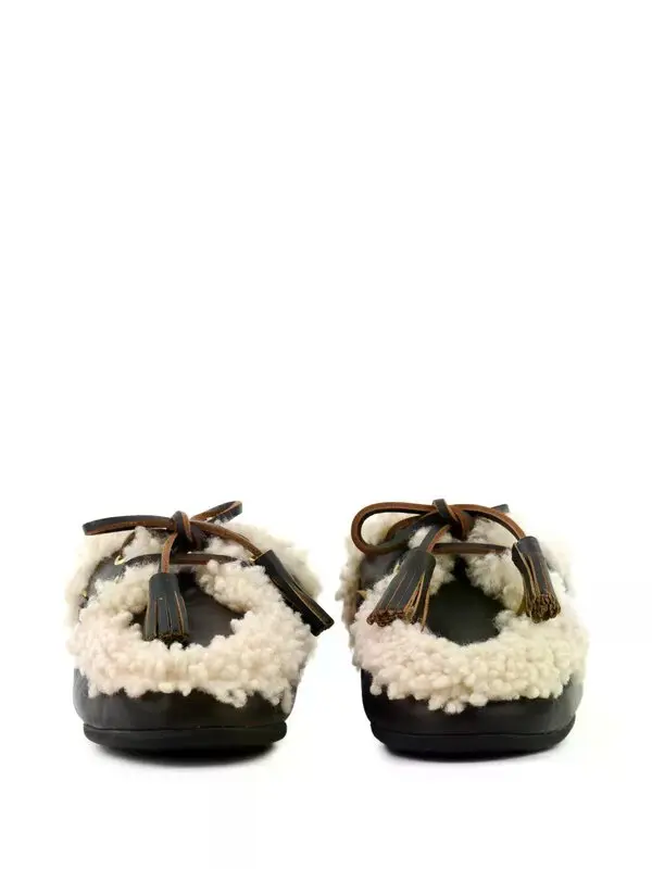 TORAL SHOES Killian Shearling-trim Tassel Mules
