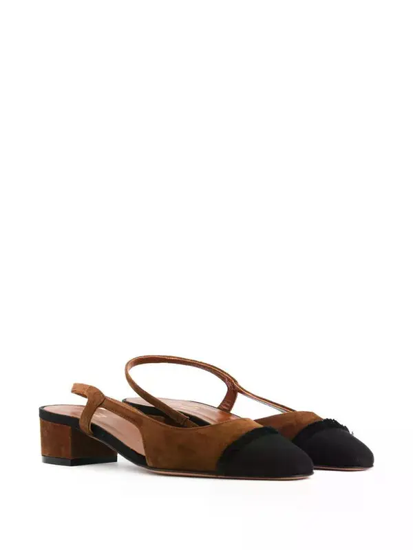 PAUL WARMER Loulou Suede Slingback Pumps