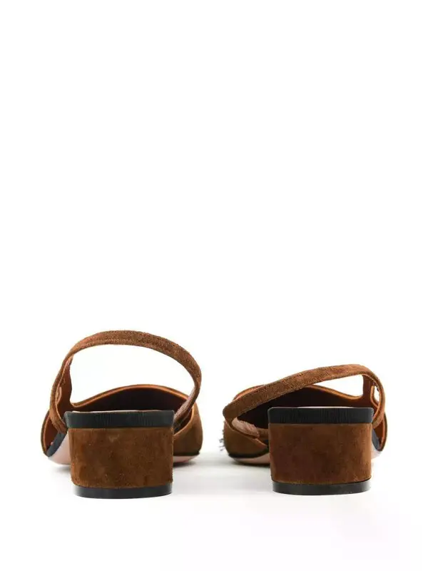 PAUL WARMER Loulou Suede Slingback Pumps