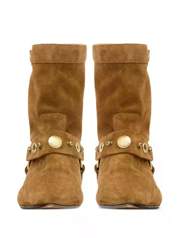 Isabel Marant Étoile Stania Stud-embellished Boots - Brown
