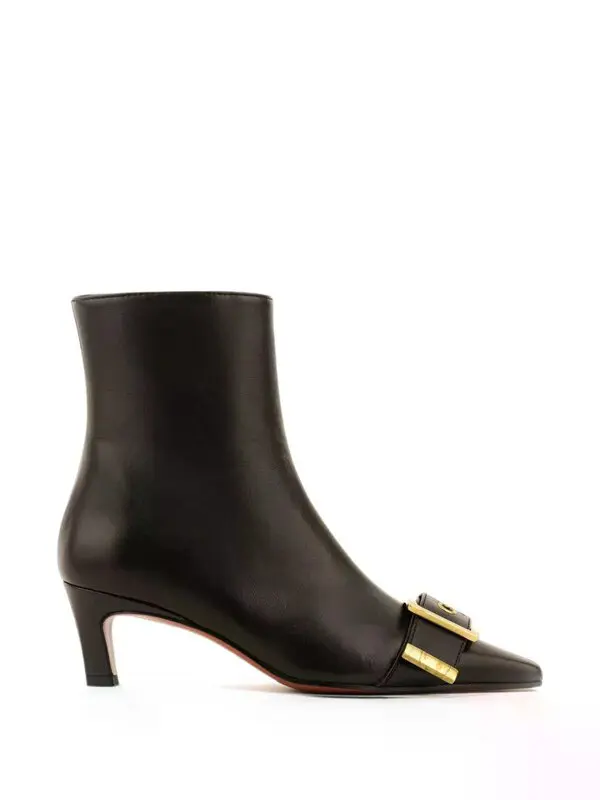 PAUL WARMER Buckle-detail Square-toe Ankle Boots