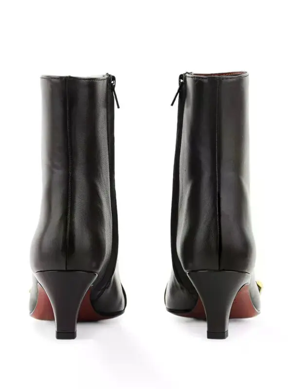 PAUL WARMER Buckle-detail Square-toe Ankle Boots