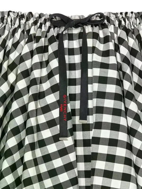 Givenchy Mini Pleated Skirt In Checked Cotton