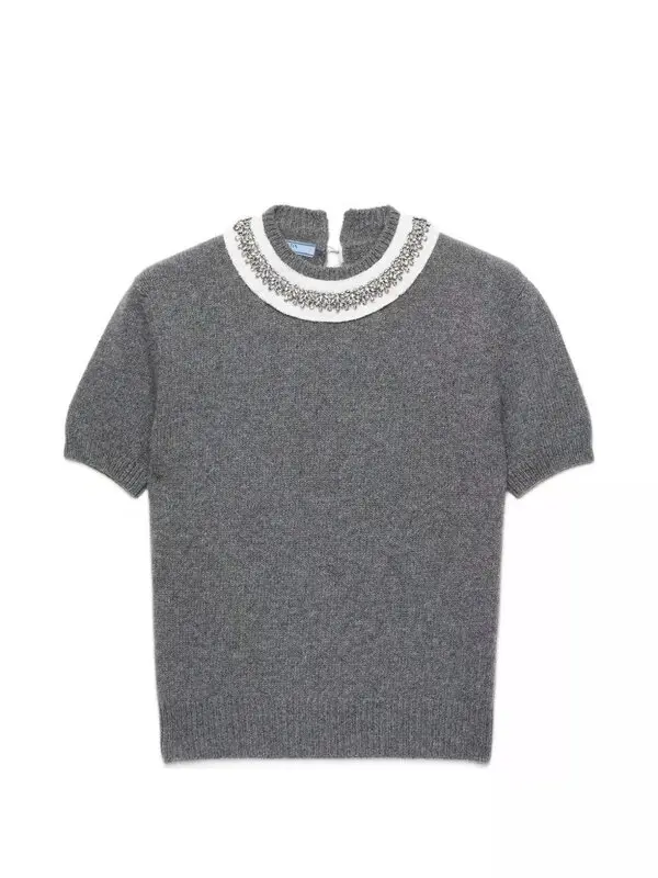 Prada Short-sleeved Wool And Cashmere Sweater