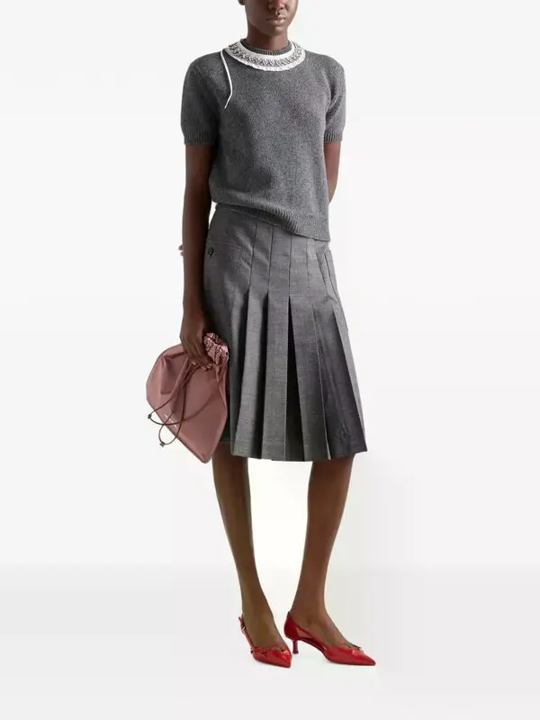 Prada Short-sleeved Wool And Cashmere Sweater