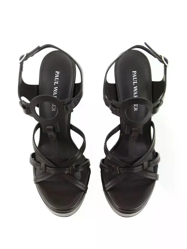 PAUL WARMER Paris Leather Heeled Sandals