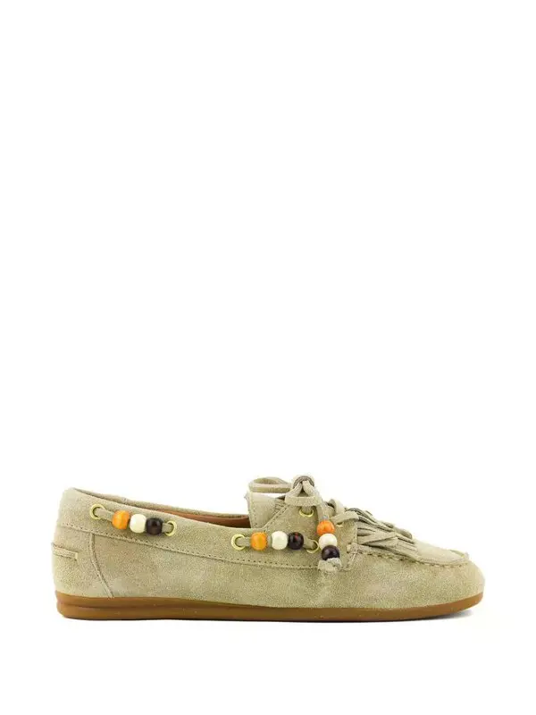 TORAL SHOES Anahi Fringe-detail Beaded Boat Shoes