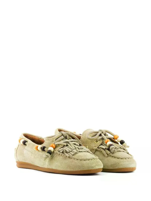 TORAL SHOES Anahi Fringe-detail Beaded Boat Shoes