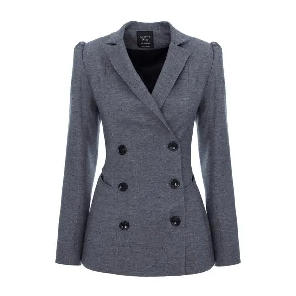 AVENUE N°29 Hourglass Double Breasted Wool Blazer