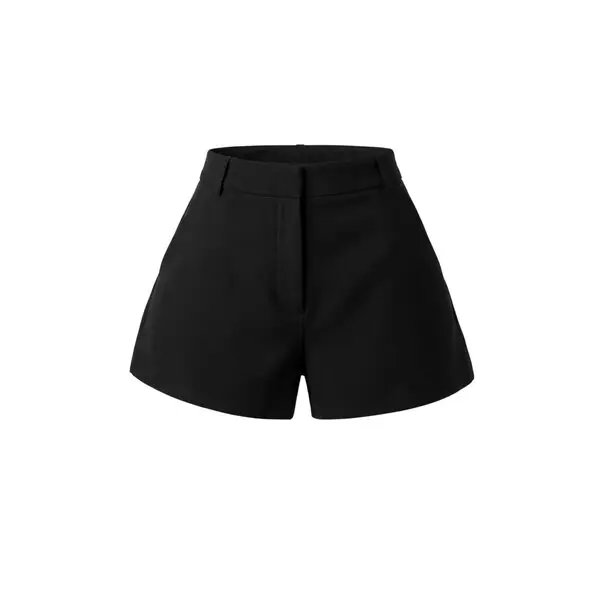 AVENUE N°29 Flared Short Wool Trousers