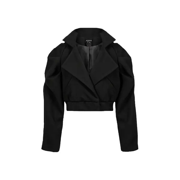 AVENUE N°29 Gathered Raglan Sleeve Oversized Wool Jacket