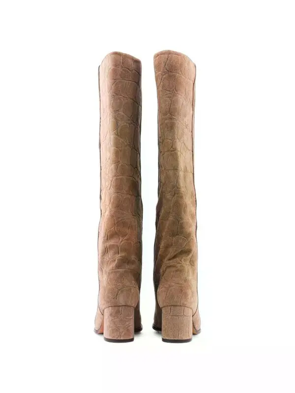 TORAL SHOES Country Crocodile-effect Suede Boots