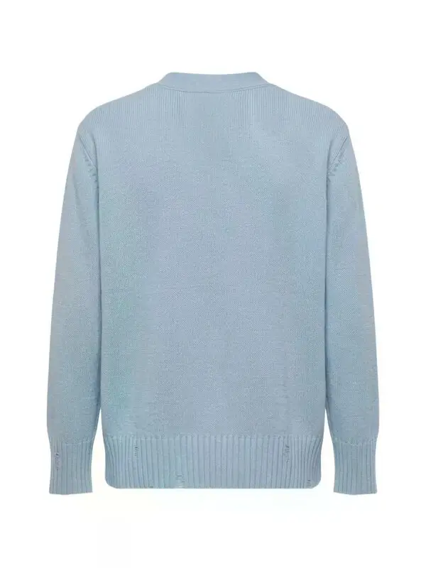 AMARANTO Distressed V-neck Cardigan