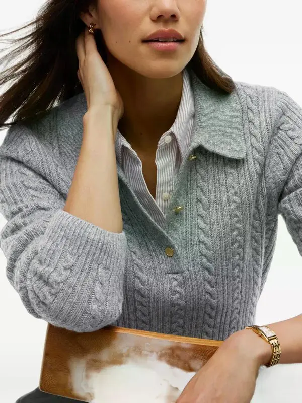 Tommy Hilfiger Cable-knit Polo-collar Sweater