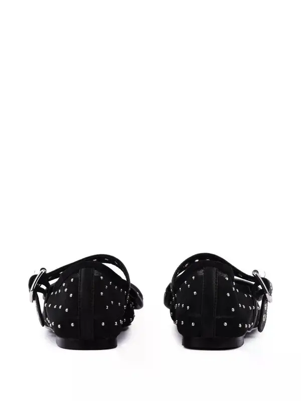 BIBI LOU Gaela Studded Bow Ballet Flats - Black