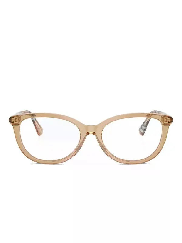 Burberry Cat-eye Check Frames Glasses - Neutrals