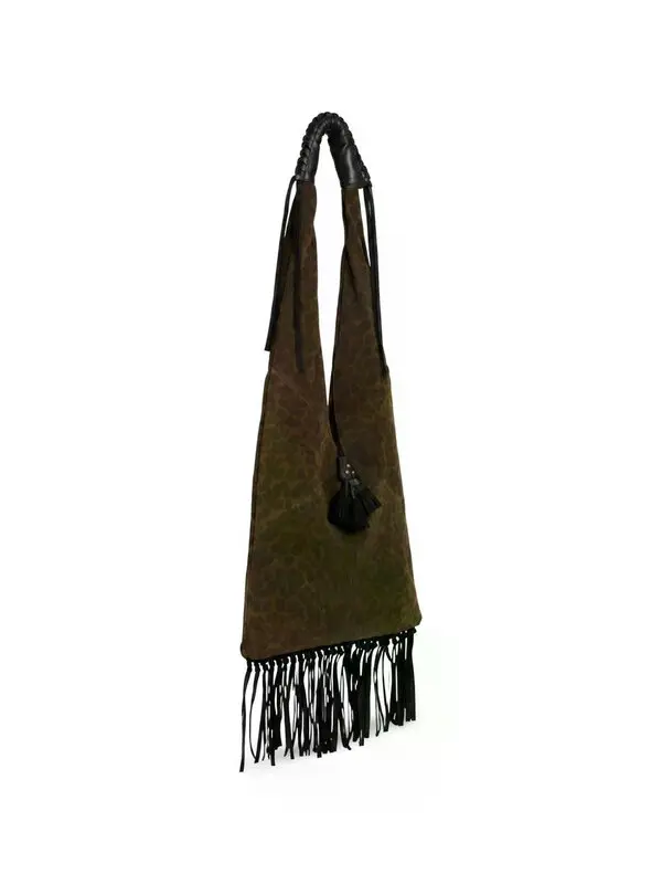 Jérôme Dreyfuss Aram Leopard-print Fringed Shoulder Bag