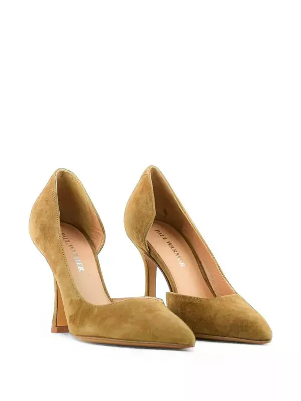 PAUL WARMER D'orsay Suede Heeled Pumps