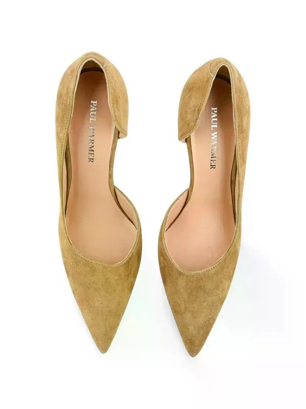 PAUL WARMER D'orsay Suede Heeled Pumps