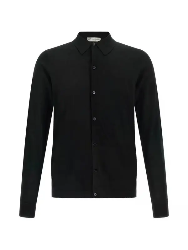 LARMERI STUDIO Button-up Long-sleeve Polo Shirt
