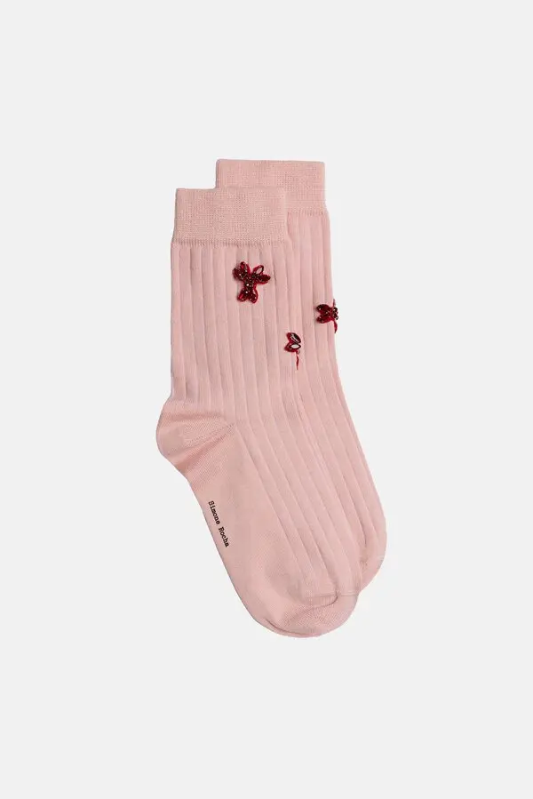 SIMONE ROCHA Merino Silk Ankle Socks With Emb