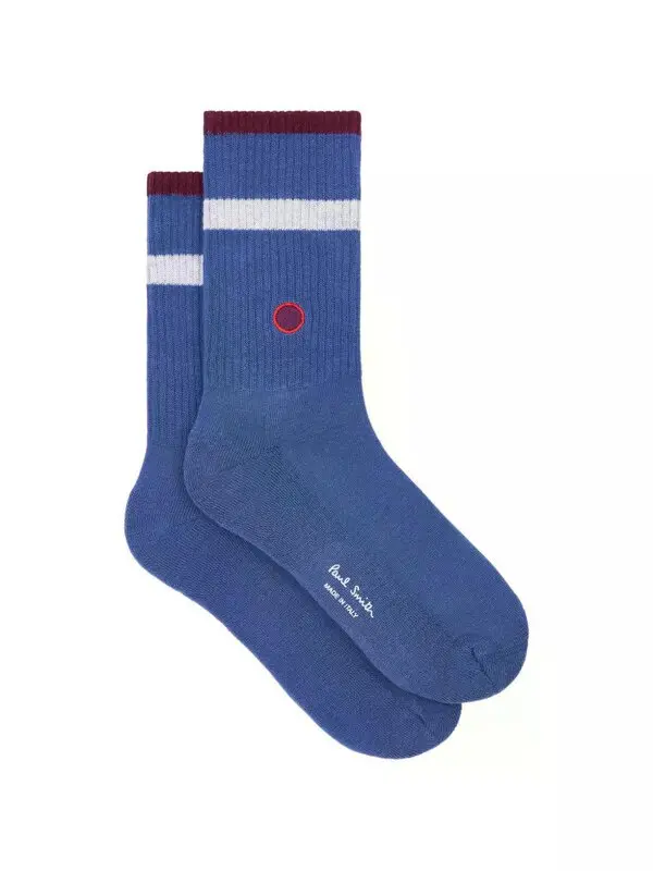 Paul Smith Spot And Stripe Socks - Blue