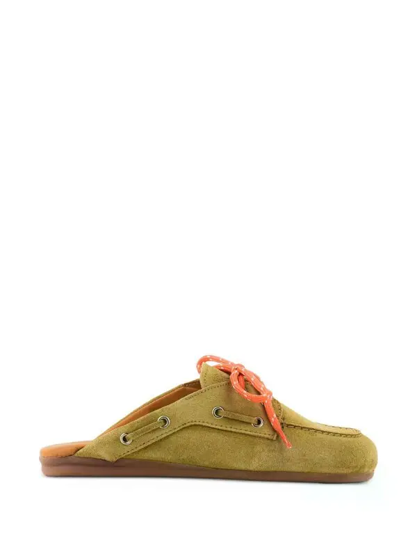POSA Lace-up Suede Mules