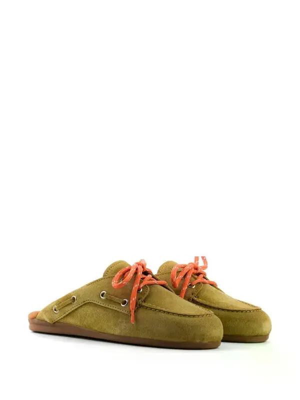 POSA Lace-up Suede Mules