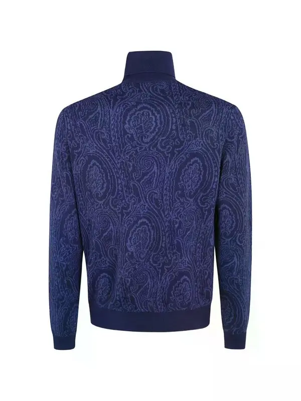 Etro Paisley-jacquard Roll-neck Sweater