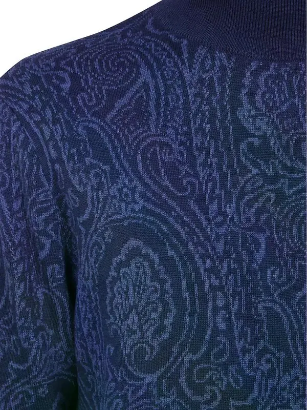 Etro Paisley-jacquard Roll-neck Sweater