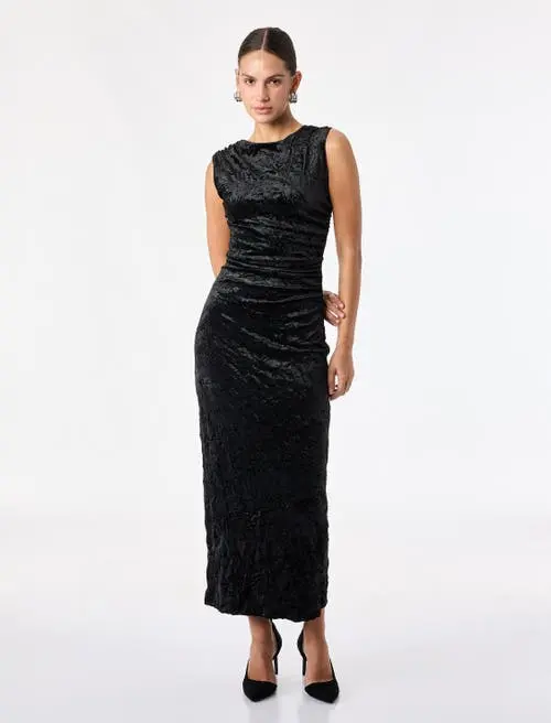 Koton Velvet Midi Dress