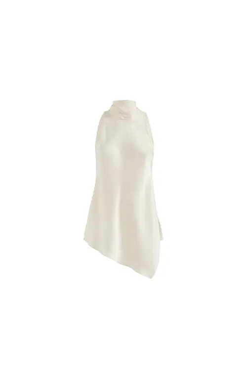 Brunello Cucinelli Silk Satin Top With Monili