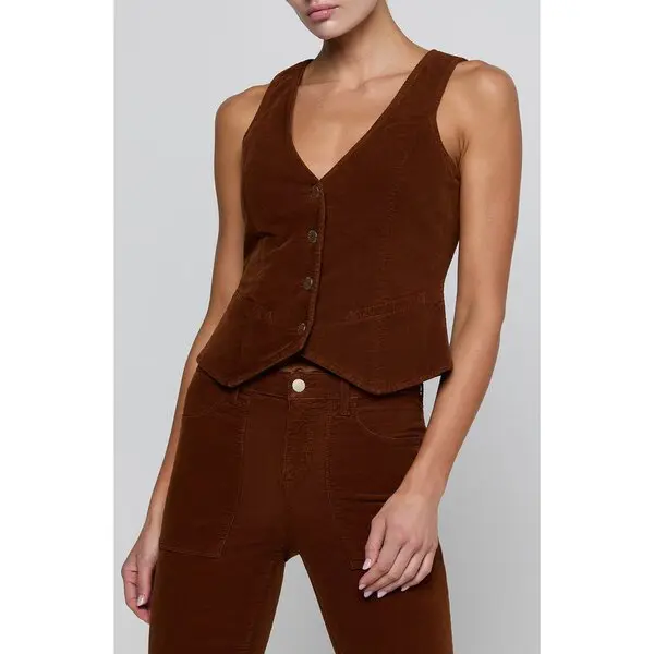 L'Agence Yelena Corduroy Vest - Java