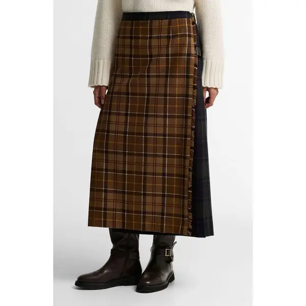 Barbour Hazelwood Plaid Midi Skirt