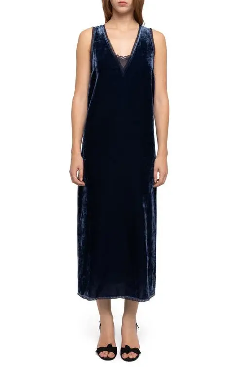 Zadig&Voltaire Renzo Lace Detail Velvet Dress