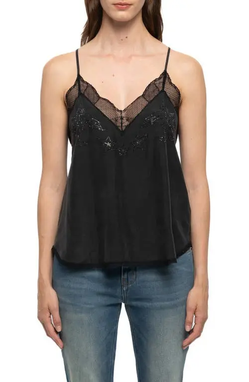ZADIG & VOLTAIRE Christy Silk Strass Paisley Camisole