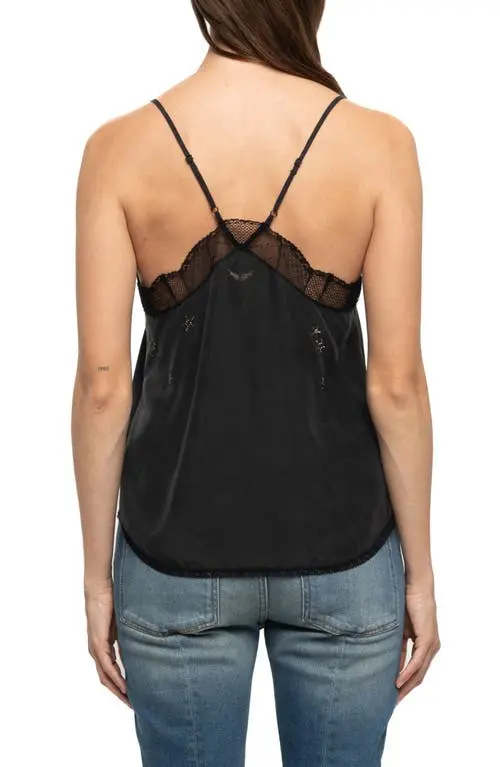 ZADIG & VOLTAIRE Christy Silk Strass Paisley Camisole