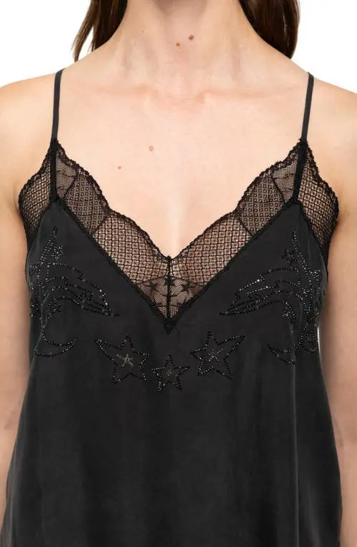 ZADIG & VOLTAIRE Christy Silk Strass Paisley Camisole