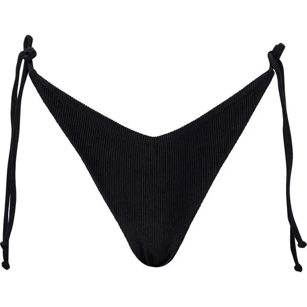 VYB SWIM Love Triangle Ryan Tie Side Bikini Bottom - Black