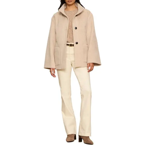 SANCTUARY Belted Brushed Coat