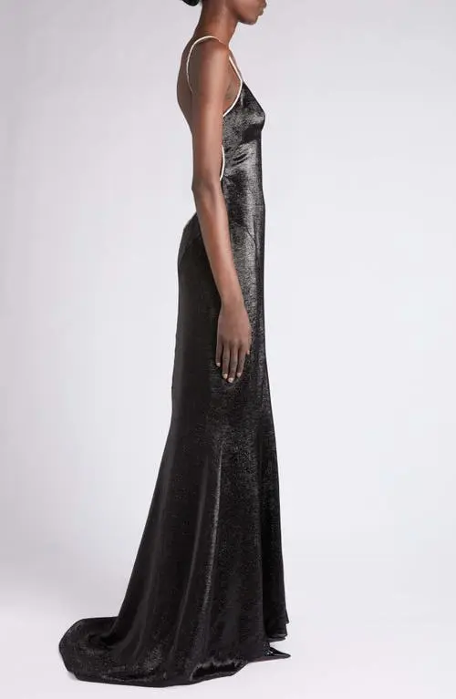 TOM FORD Crystal Chain Silk Blend Evening Gown