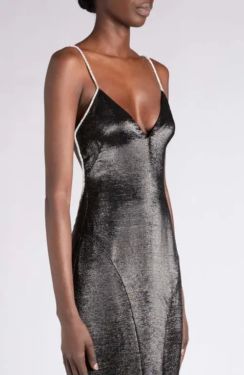 TOM FORD Crystal Chain Silk Blend Evening Gown