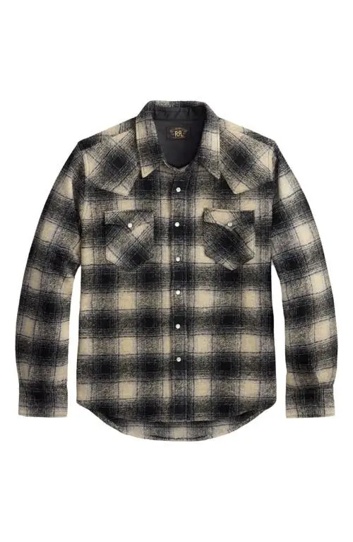 Double Rl Jacquard Wool Blend Shirt