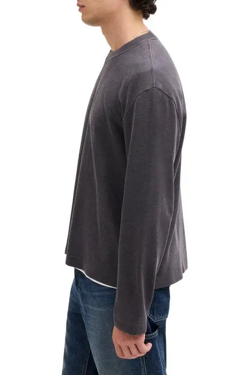 Madewell Weekend Slub Long Sleeve T-shirt - Coal