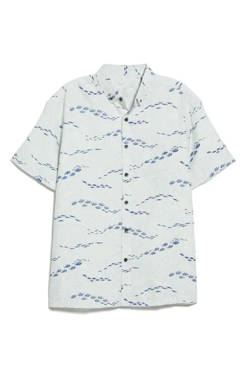 KAHALA Sea Breeze Short Sleeve Button-down Shirt - Natural