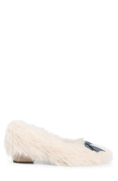 Sandy Liang Furry Slipper Pump